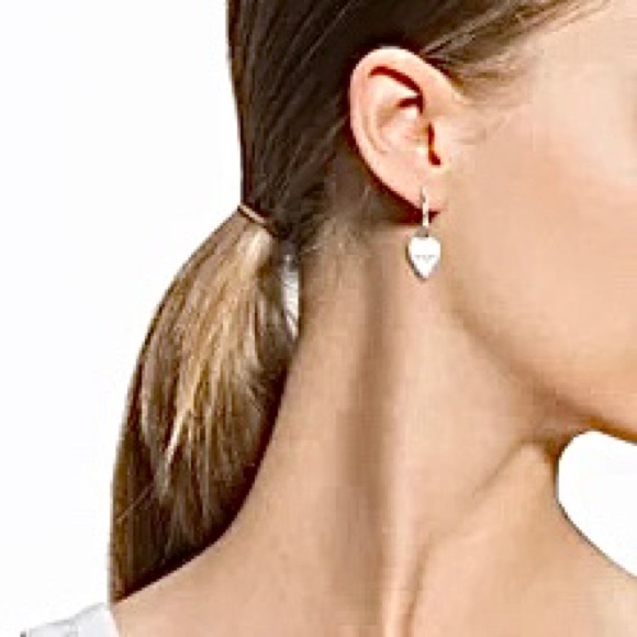 Gucci | Jewelry | Gucci Trademark Logo Ss925 Heart Charm Dangle Earrings | Poshmark